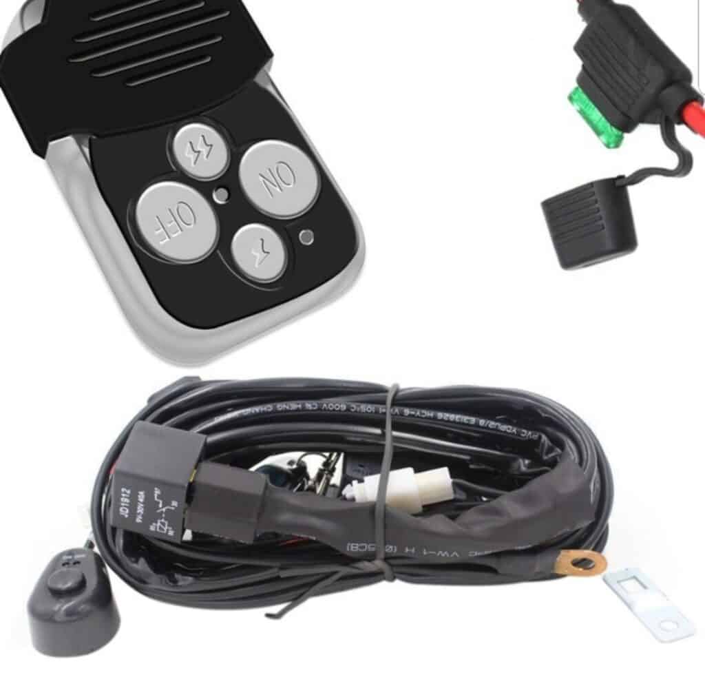 Wiring harness kit & switch – 2 lights – With remote